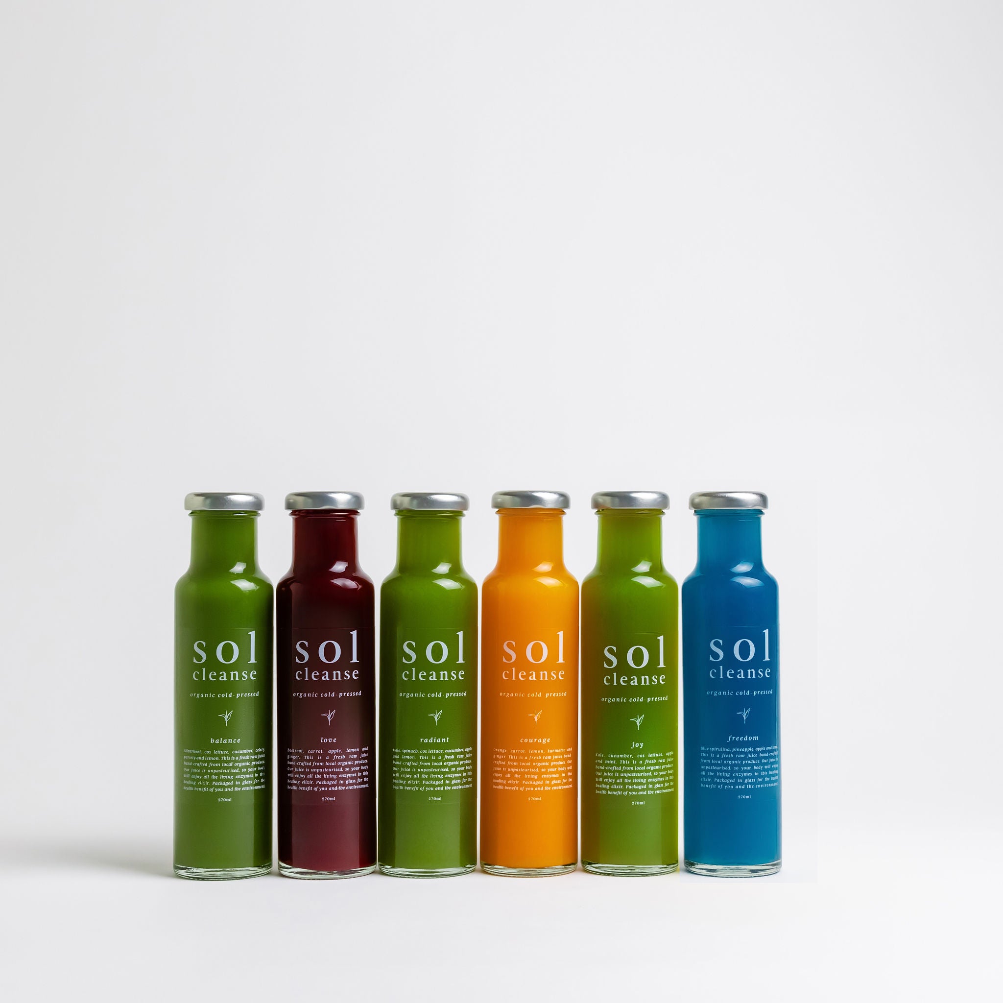Custom Juice Packs | Sol Cleanse Organic Cold Pressed Juice Delivery